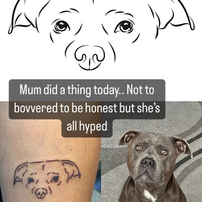 Custom Pet Ear Outline Drawing Dog Ear Drawing Pet Ear - Etsy