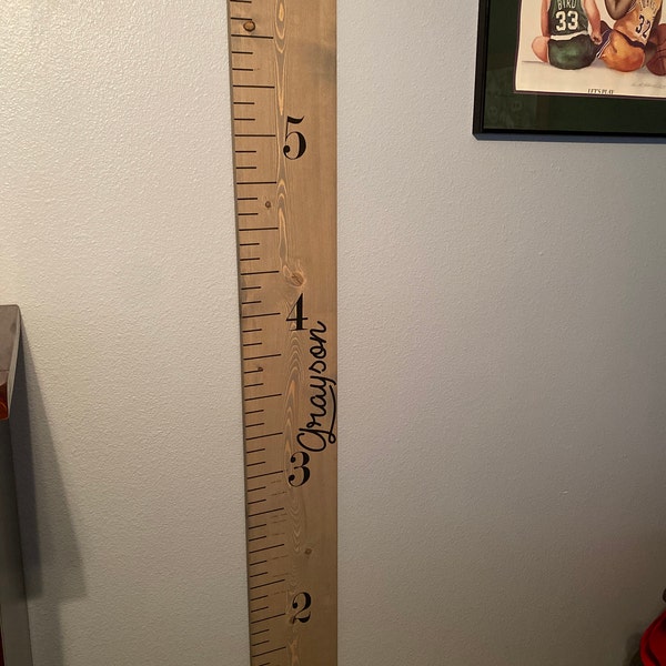 Height Chart Ruler - Wooden Height Chart - Growth Chart Ruler - Kids ...
