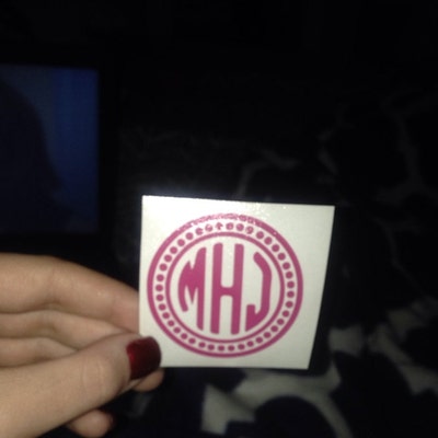 Monogram Decal Stickers Vinyl Monogram Decals Personalized Monogrammed ...