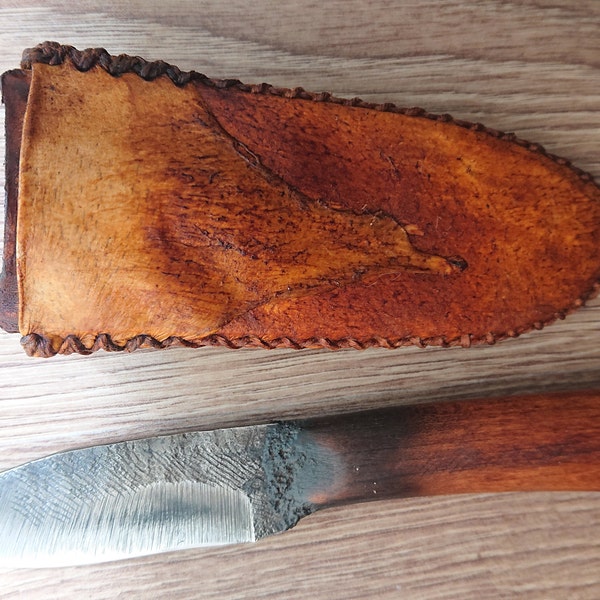 Handmade Knife, Mountain Man Frontier Sheath, Forged Knife, Bushcraft ...