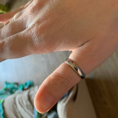 Simple Stainless Steel Ring, Basic Band, Size 7-13, Handcrafted Steel ...