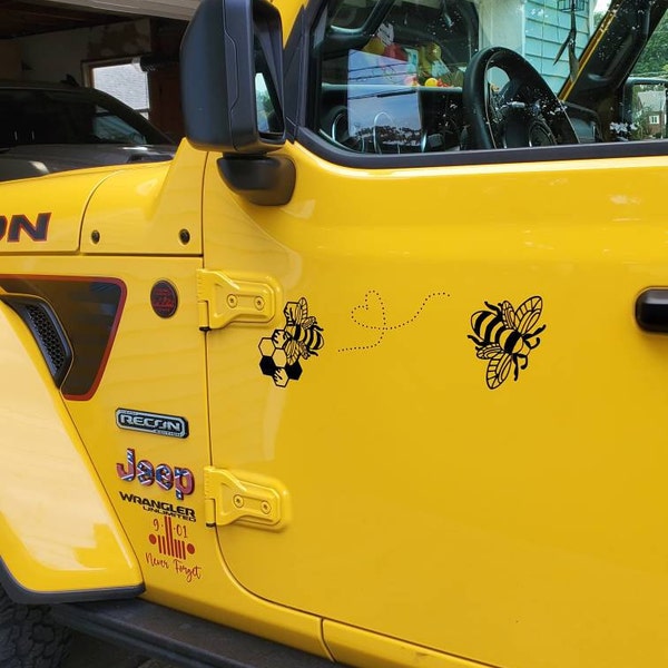 Honeycomb Bee Decal | Honeycomb Decal | Permanent Car Decal | Bee Decal ...