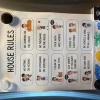 Custom Fillable Family Rules for Kids | House Rules Template | Create ...