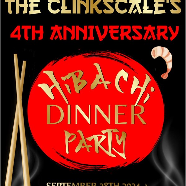 Hibachi Welcome Sign, Hibachi Birthday, Japanese Restaurant Party ...