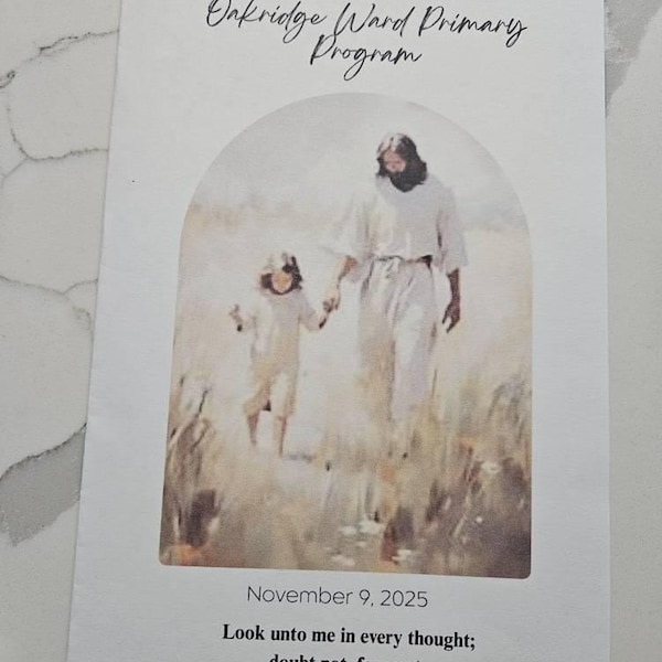 LDS Sacrament Meeting Program, Sacrament Meeting Template, Ward ...