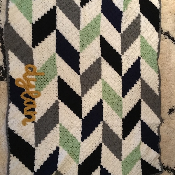 Herringbone 4 C2C Blanket - Corner to Corner - Graphghan - Graphghan ...