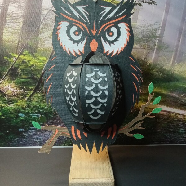Owl Lantern PDF, SVG, Studio Templates - Owl Paper Lantern for ...