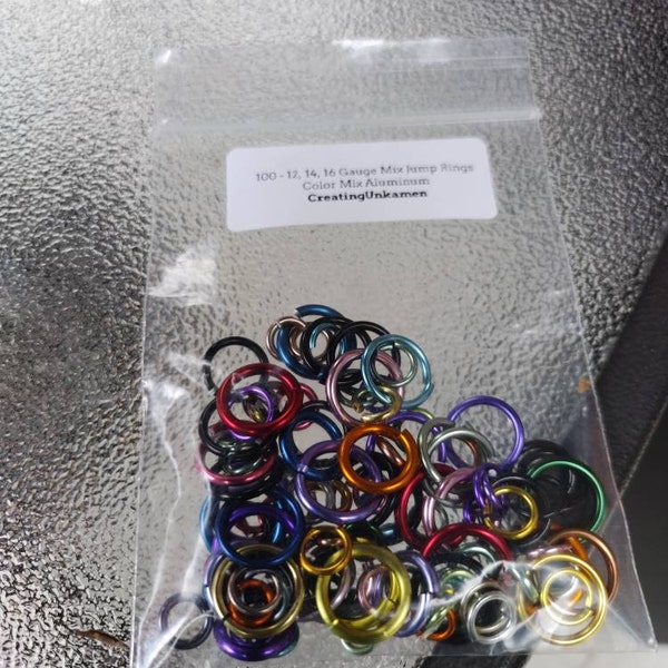 Jump Rings Anodized Aluminum Sampler - Etsy