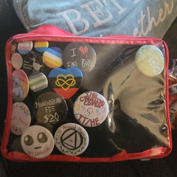 Freak! 2.25 Inch Button Pins | Emo Goblincore Pride Pin | Goth Punk ...