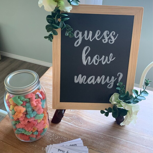 Guessing Game Cards - Guess How Many Game Cards - Printable Guess Cards ...
