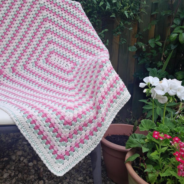 Harbour Granny Square Crochet Blanket Pattern: Afghan Throw (PDF ...