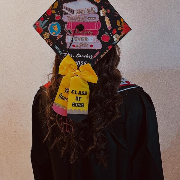 Future Teacher Graduation Cap Topper, Teach Them Love Them Watch Them ...