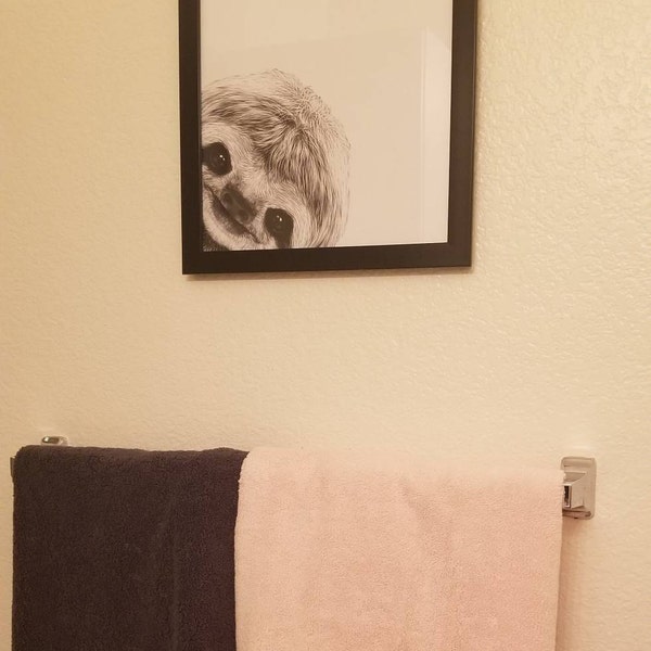 CUTE PEEKABOO SLOTH Drawing Download, Sloth Art, Peekaboo Sloth Print ...