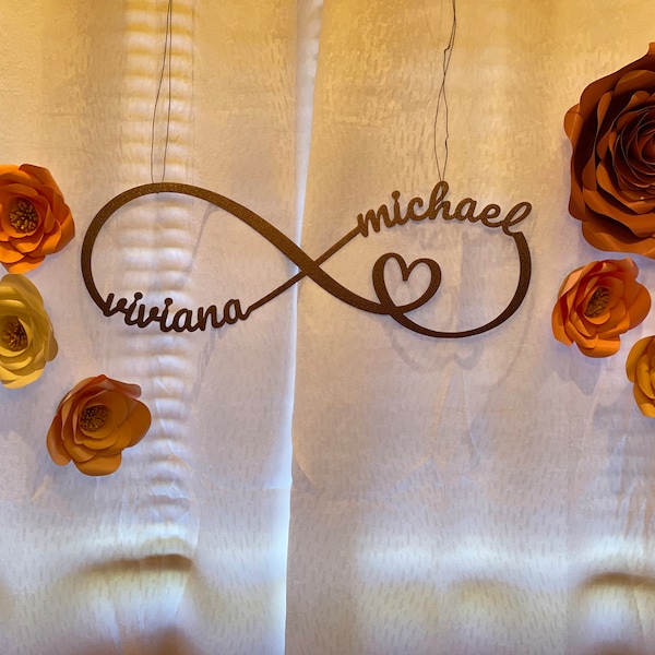 Personalized Metal Infinity Sign, Anniversary Gift, Newly Engaged Gift ...