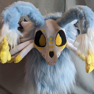 Toony Cat Feline Bone Skull Mask Movable Moving Hinge Jaw 3D Printed ...