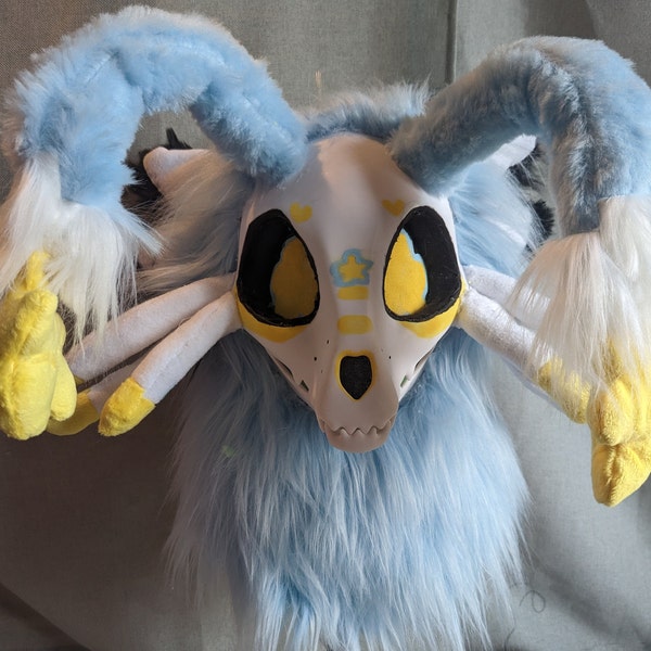 Toony Cat Feline Bone Skull Mask - Movable Moving Hinge Jaw- 3D Printed ...