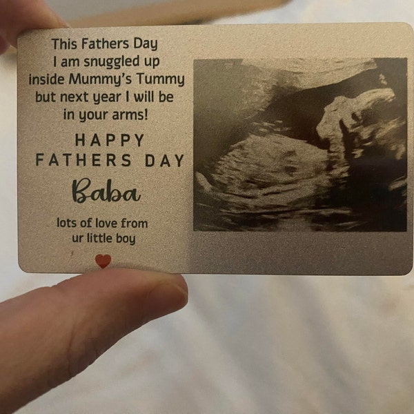 Fathers Day Baby Scan Wallet Card - Gift for Daddy to Be on Fathers Day ...