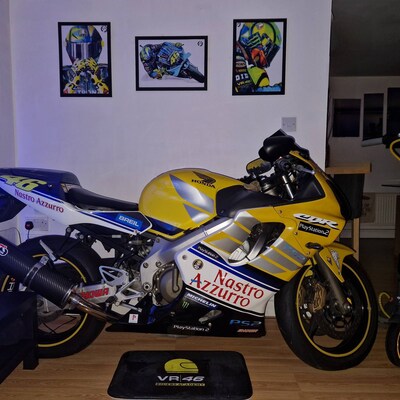 Valentino Rossi Wall Art, Art Print, Rossi VR46 Poster, Motorcycle Gift ...