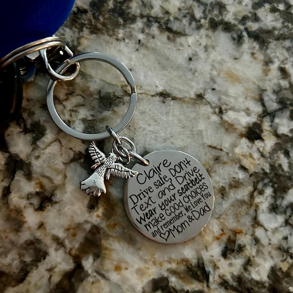 Drive Safe Keychain, Driving Test Keyring, New Drivers License, Never ...