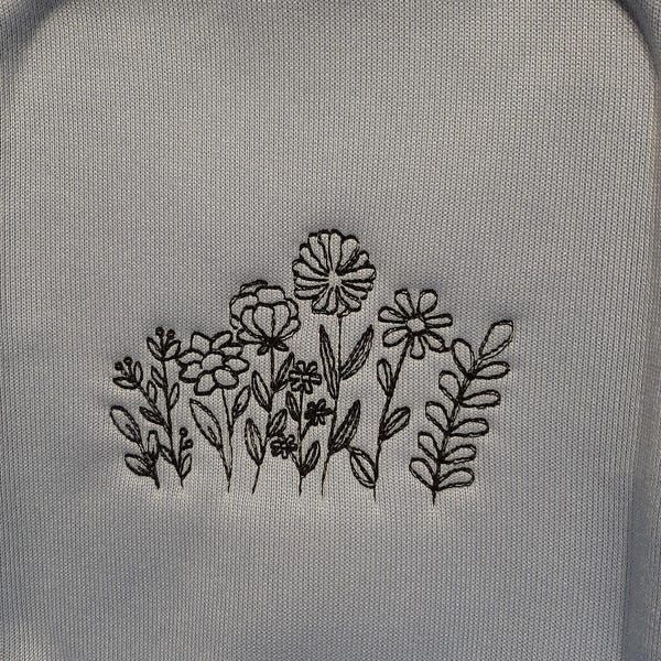 10 Wildflowers Designs Embroidery, Digital Machine Embroidered ...
