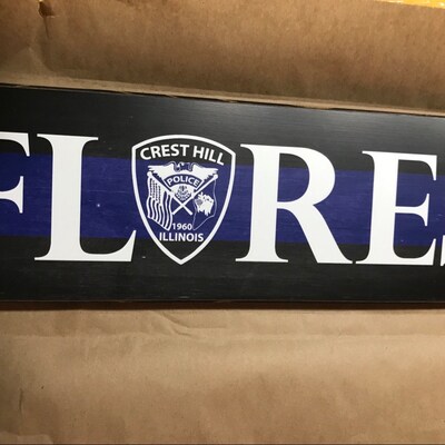 Police Officer Name Sign, Family Name, Police Decor, Police Officer ...