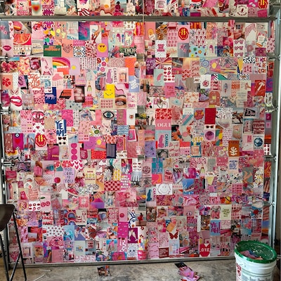 Custom Blue Preppy Monogram Desktop Wallpaper Collage - Etsy