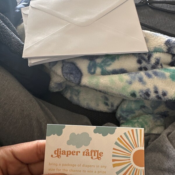 Here Comes Th Sun Diaper Raffle Cards, Boho Sun Baby Shower Insert ...