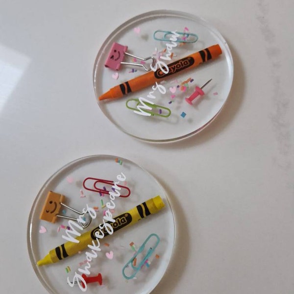 Personalised Resin Teacher Coaster/ Teacher Gift/ Thank You Teacher ...