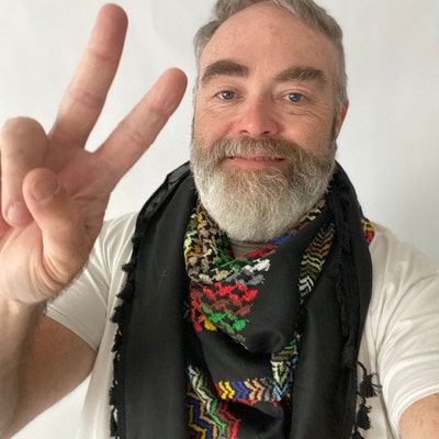 Beautiful Palestinian Handmade Kufiya With Traditional Palestinian ...