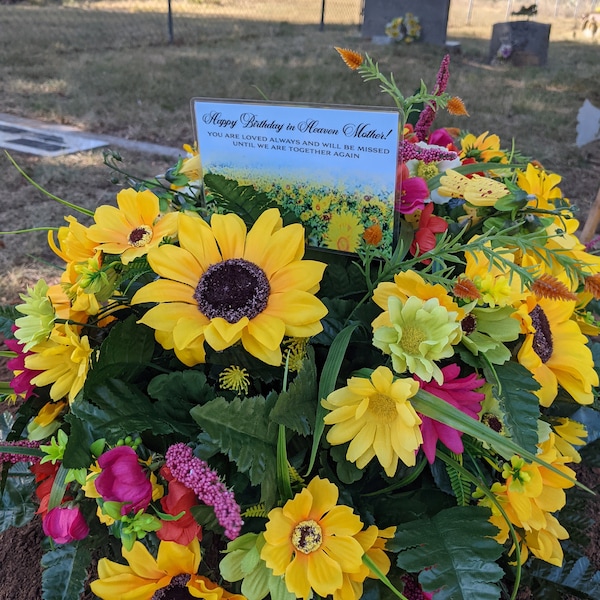 Cemetery Saddle - Spring Cemetery Flowers - Cemetery Decoration -flower ...