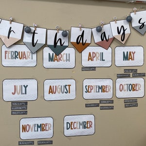 Boho Flip Calendar, Neutral Flip Calendar Classroom - Etsy