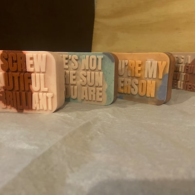 NOPE Soap Bar Embossed Handmade, Vegetable Based, Paraben Free ...