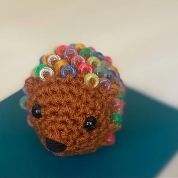 Beaded Fidget Hedgehog Crochet Pattern | Crochet Fidget Toy | Fidget ...