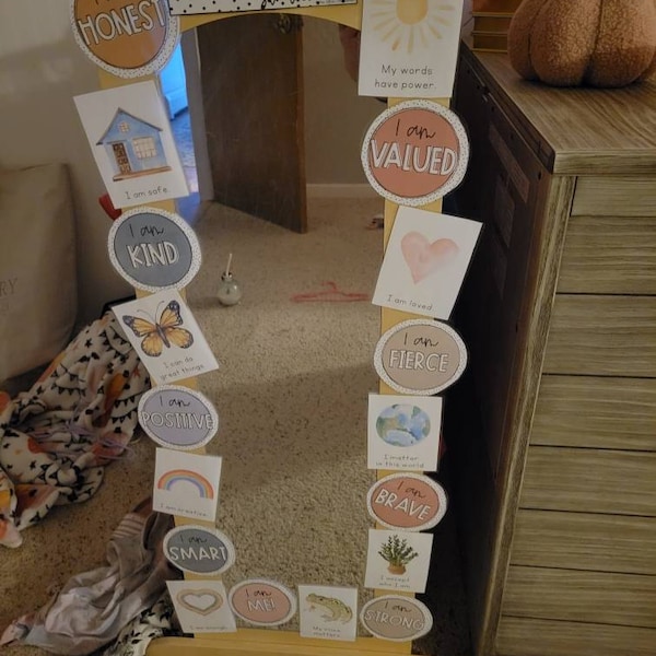 Affirmation Station SPOTTY BOHO | Positive Affirmations Mirror Display ...