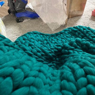 Chunky Knit Blanket, Blanket, Super Chunky Blanket, Giant Knit Blanket ...