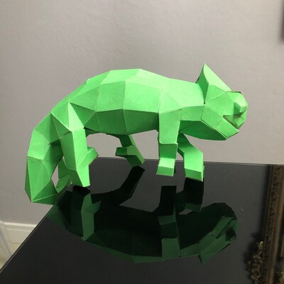 Chameleon DIY Digital Papercraft Model PDF Template 3d Sculpture - Etsy