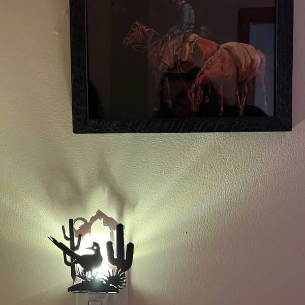 Road Runner Roadrunner Night Light Made Out of Rusted Steel Original ...