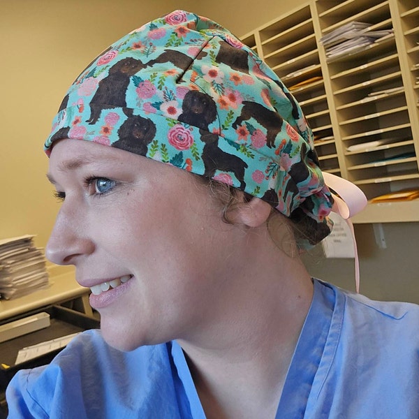 Cat Scrub Cap- Ocean Scrub Cap- Cat Scuba Diving Scrub Cap- Ocean Cat ...