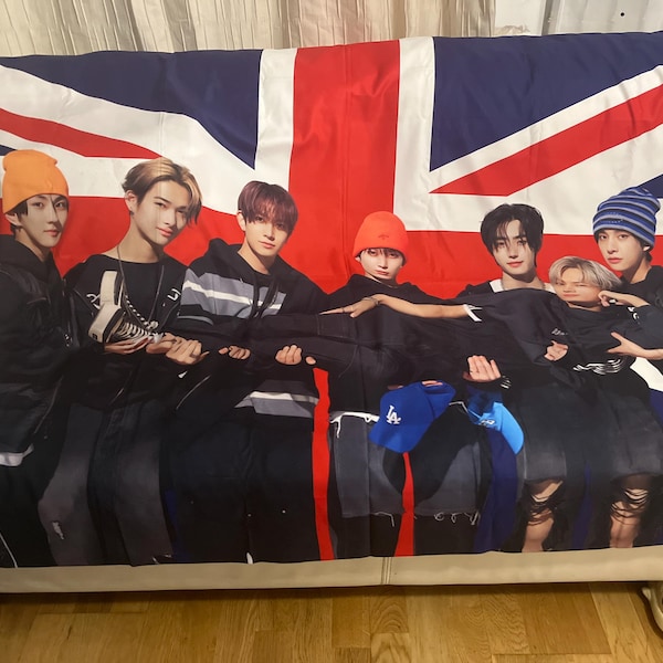 Stray Kids Felix in Black Leather Jacket American Flag, Felix American ...