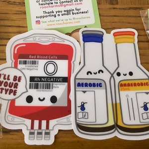 Blood Bag Transparent Vinyl Sticker, Nursing Student, Nurse Gift ...