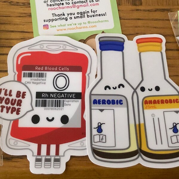 Blood Bag Transparent Vinyl Sticker, Nursing Student, Nurse Gift ...