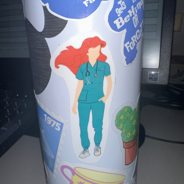 Princess Nurse Sticker, Nursing Sticker, Princess Sticker, Disney Nurse ...