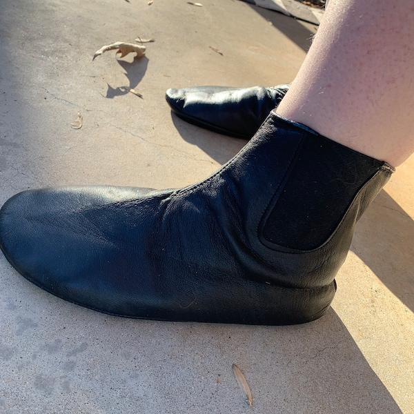 100% Genuine Sheep Leather Socks With Double Rubber Men Size , Khuffain ...