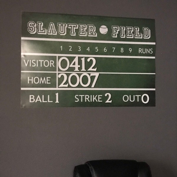 DIY Baseball Scoreboard: Baseball Birthday Party Decoration Scoreboard ...