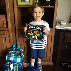 First Day of Mother's Day Out Sign Printable 1st Day of - Etsy