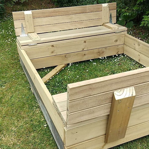 Sandbox Knight's Castle With Bench and Lid / Children's Play Tower ...