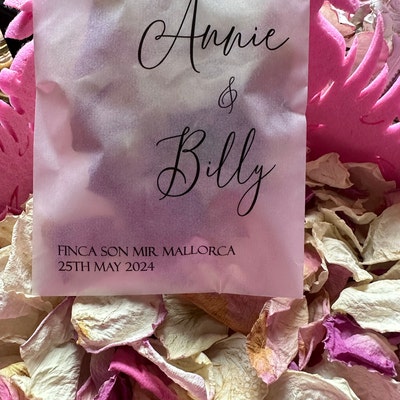 Wedding Confetti Bags 100% Biodegradable Glassine Bags Personalised ...