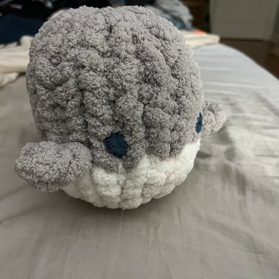 Willie the Whale LARGE SIZE Video Tutorial/pattern, Learn How to Finger Knit, Hand Knitting ...