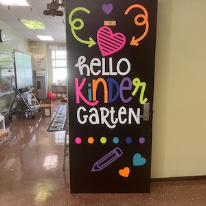 Teachers School Classroom Door Decoration Cutouts DIY Kit "hello ...