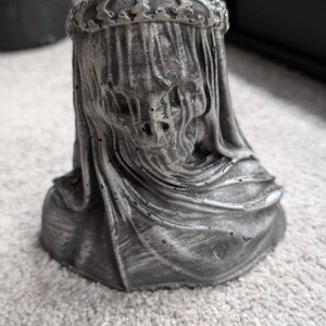 Cement Veiled Lady Bust Garden Statue Indoor Outdoor - Etsy